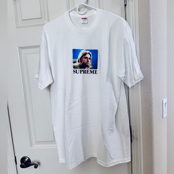 Supreme | Shirts | Supreme White Tee With Kurt Cobain Printed Graphic ...